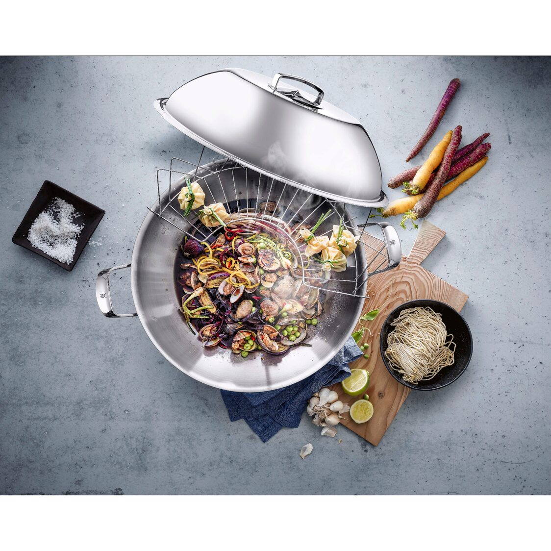 Metro Spring Sale | WMF 5-Ply Chinese Wok With Stainless Metro Spring Sale | WMF 5-Ply Chinese Wok With Stainless